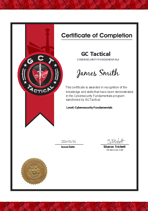 Cybersecurity Certificate - GCTactical